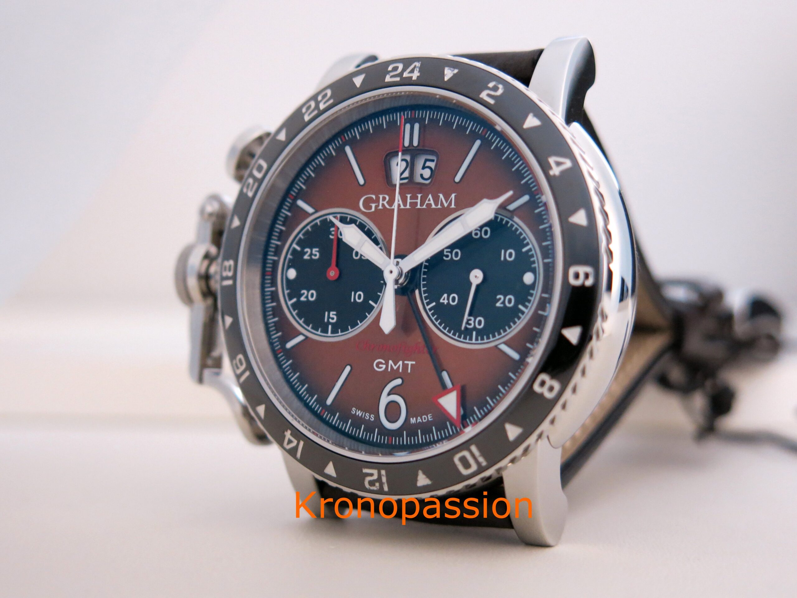 Graham Chronofighter Vintage GMT Brown Dial