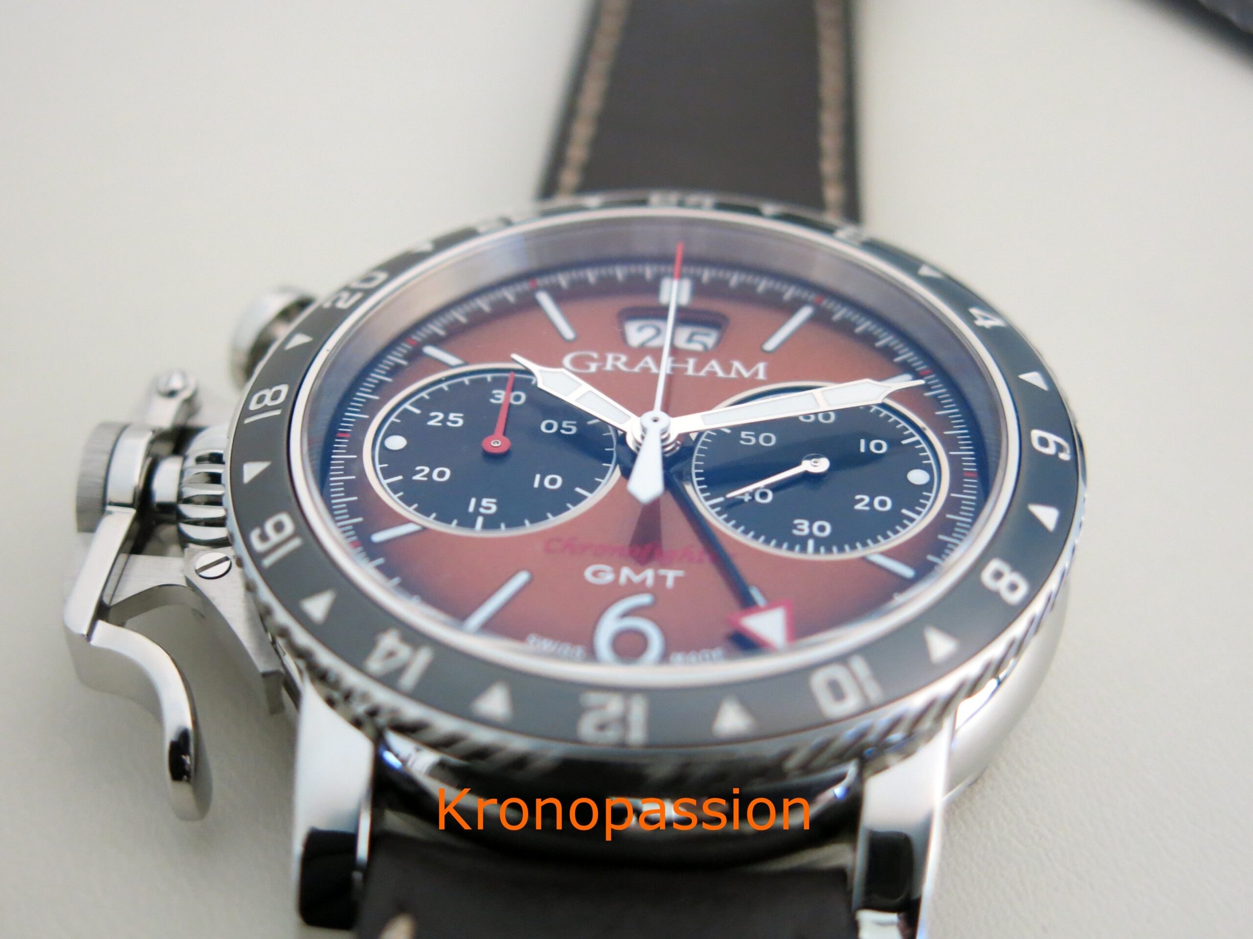 Graham Chronofighter Vintage GMT Brown Dial